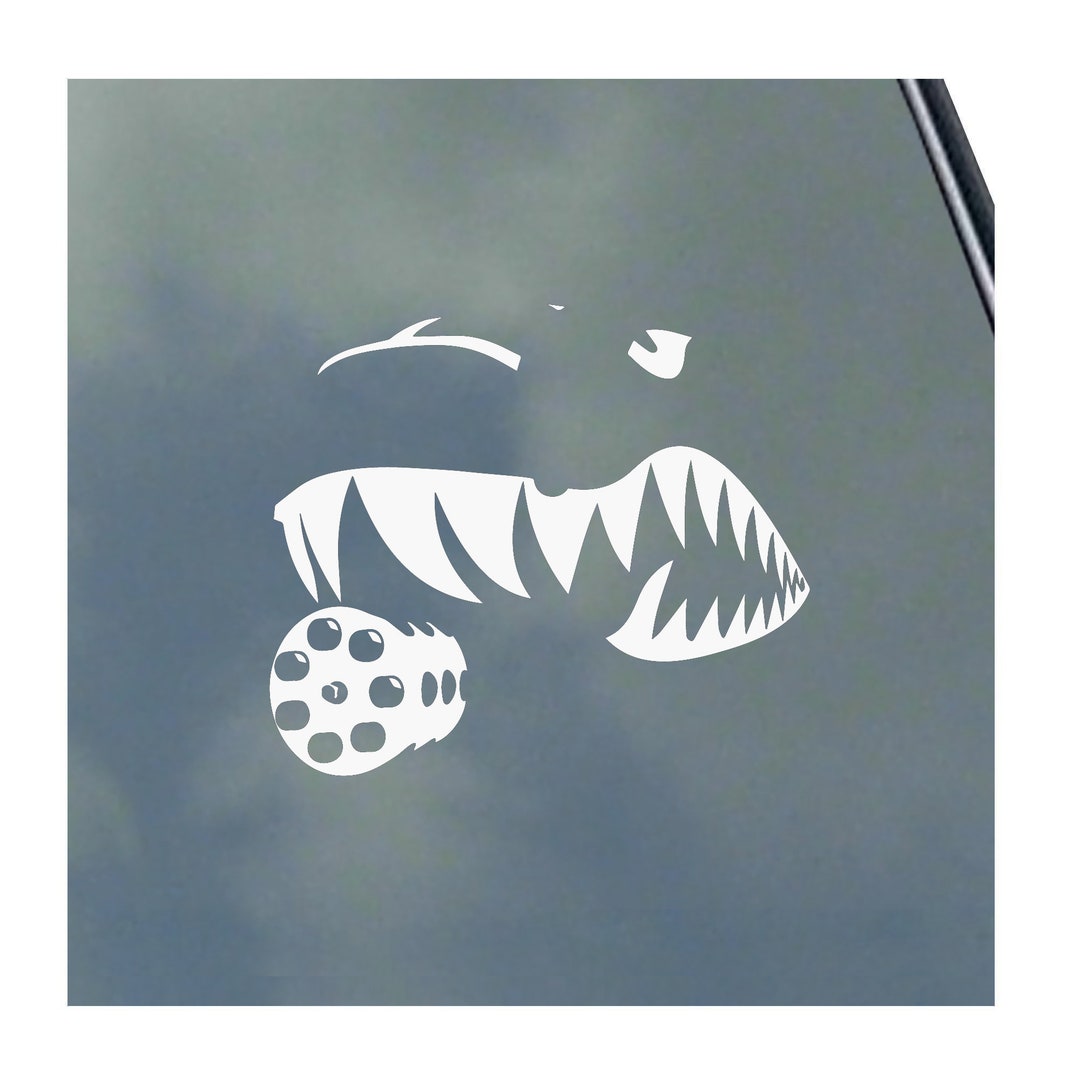 A-10 THUNDERBOLT II Pilot Crew Shark Face Vinyl Sticker Decal Warbird ...