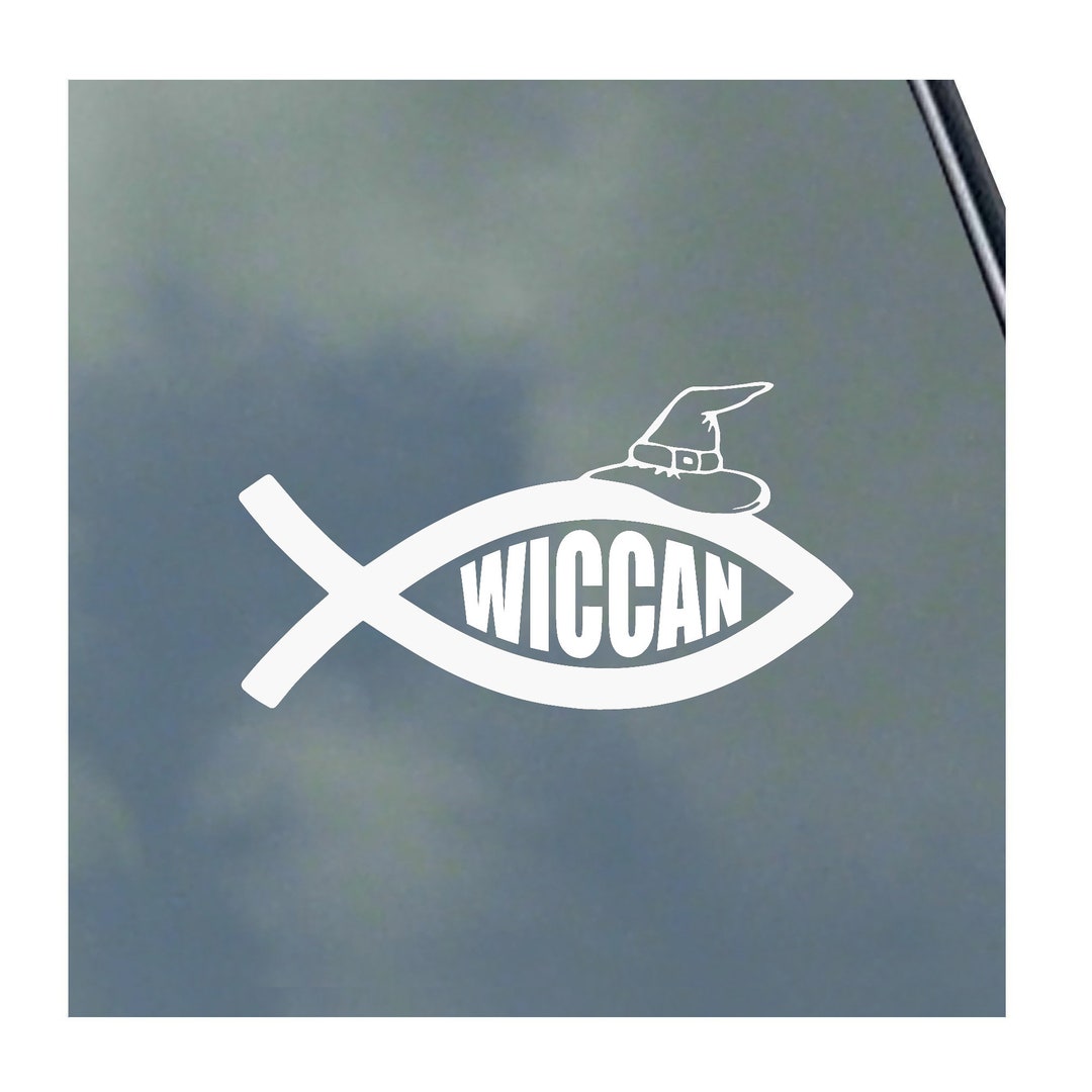 Wiccan Fish Vinyl Sticker Decal Pagan Gods Druid Pentacle - Etsy