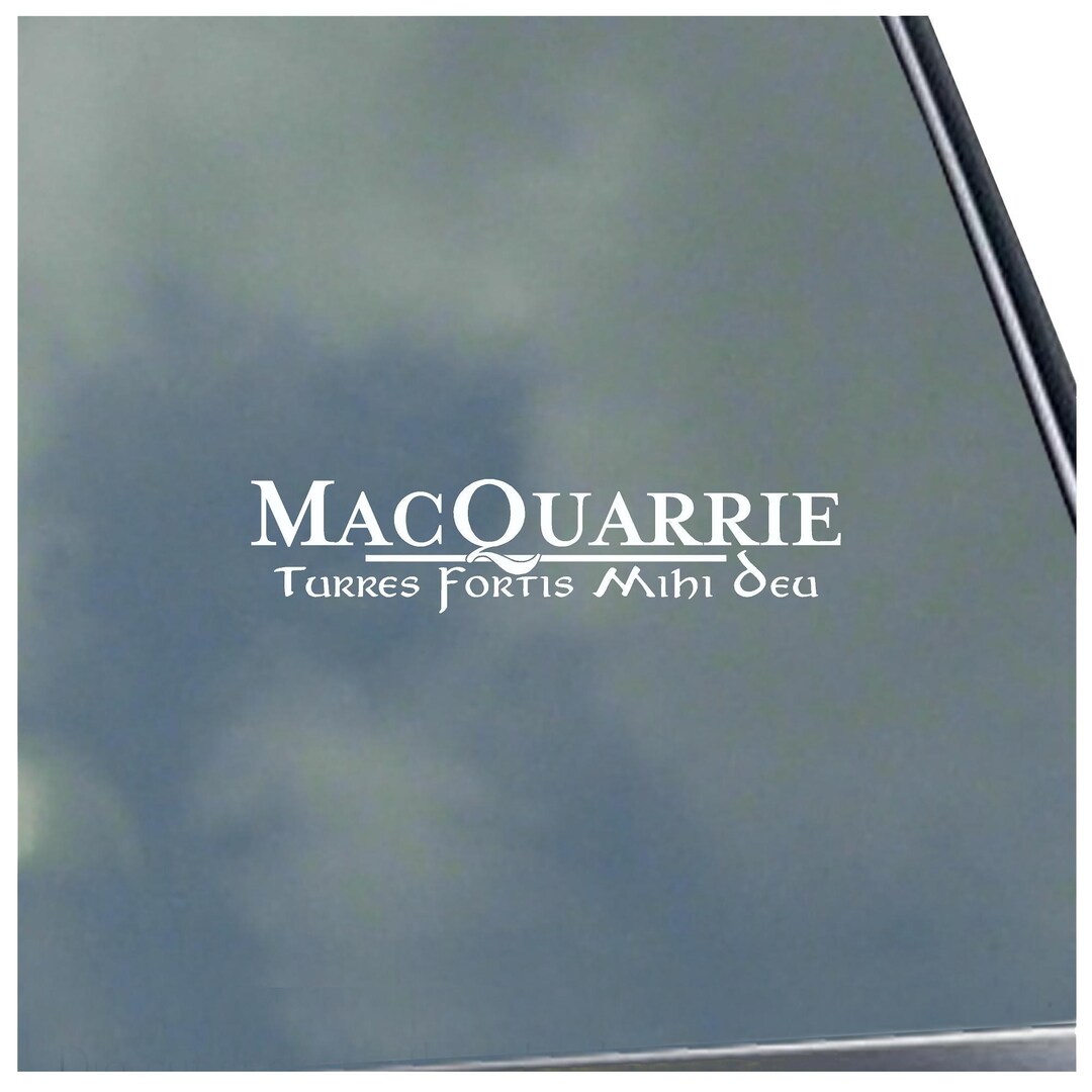 MACQUARRIE CLAN CREST Line Vinyl Sticker Decal Truck Car Computer ...