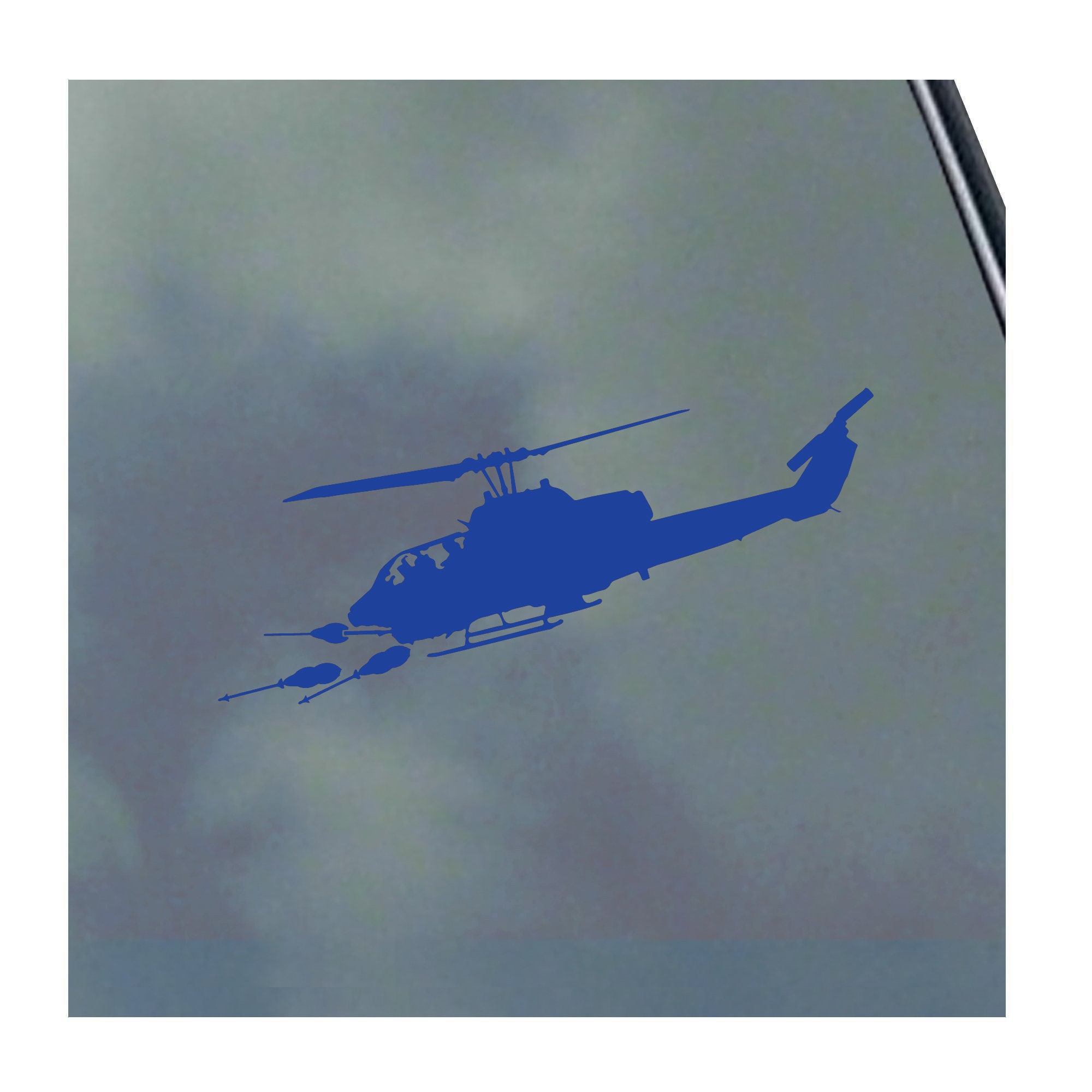AH-1 Cobra Pilot Side View Attacking Vinyl Sticker Decal Crew Army ...