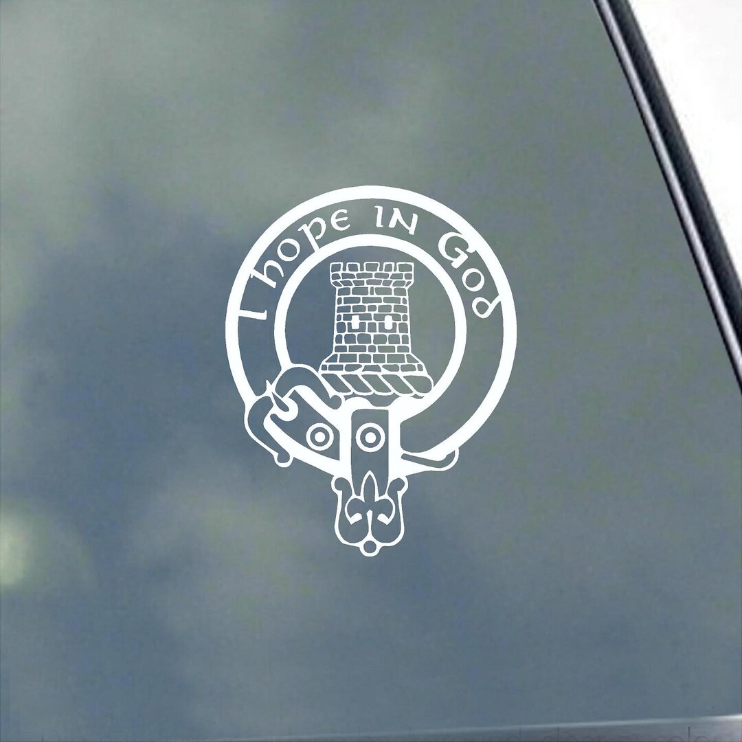 Macnaughton CLAN CREST Vinyl Sticker Truck Car Computer Scottish Tartan ...