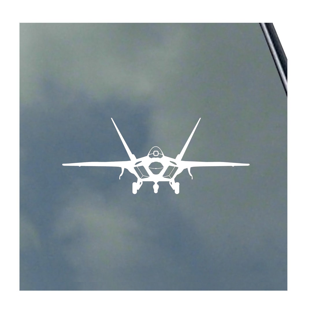 F-22 RAPTOR Pilot FRONT View With Open Weapon Bay Doors Vinyl Sticker ...