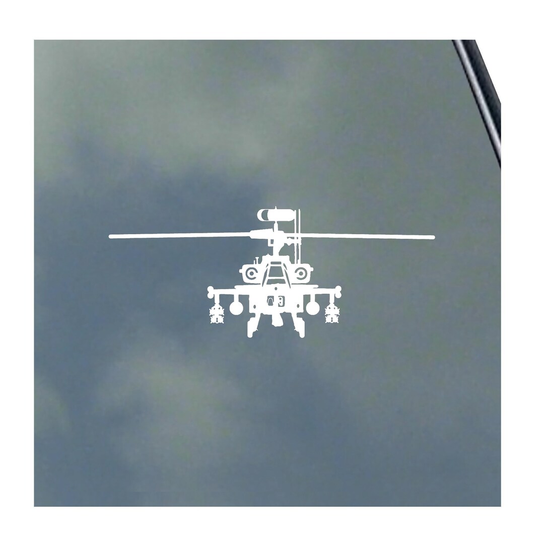 AH-64D Apache Longbow Pilot Front Vinyl Sticker Decal Crew Army ...