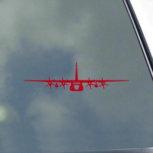 C-130J SUPER HERCULES Pilot Front With Tanks View Vinyl Sticker Decal ...