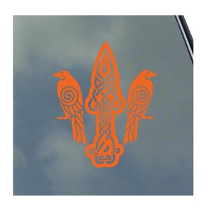 HUGINN and MUNINN With GUNGNIR Vinyl Sticker Decal Asatru Norse Thor ...