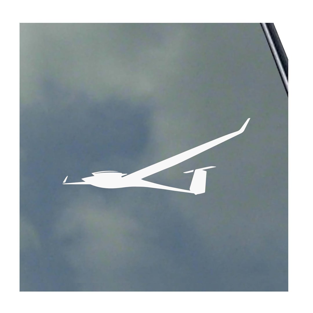 Sailplane Pilot Gliding Vertical Vinyl Sticker Decal by KLO Graphics ...