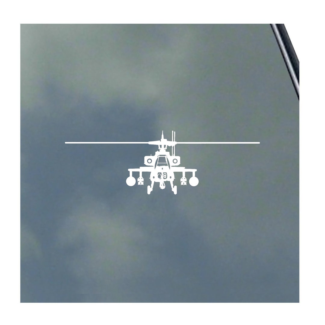 AH-64A Apache Pilot Front Vinyl Sticker Decal Crew Army Longbow ...