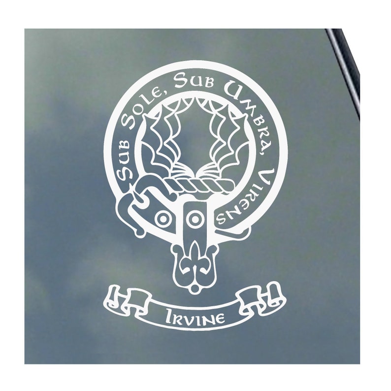 IRVINE CLAN CREST Erwin Vinyl Sticker Truck Car Computer Scottish - Etsy