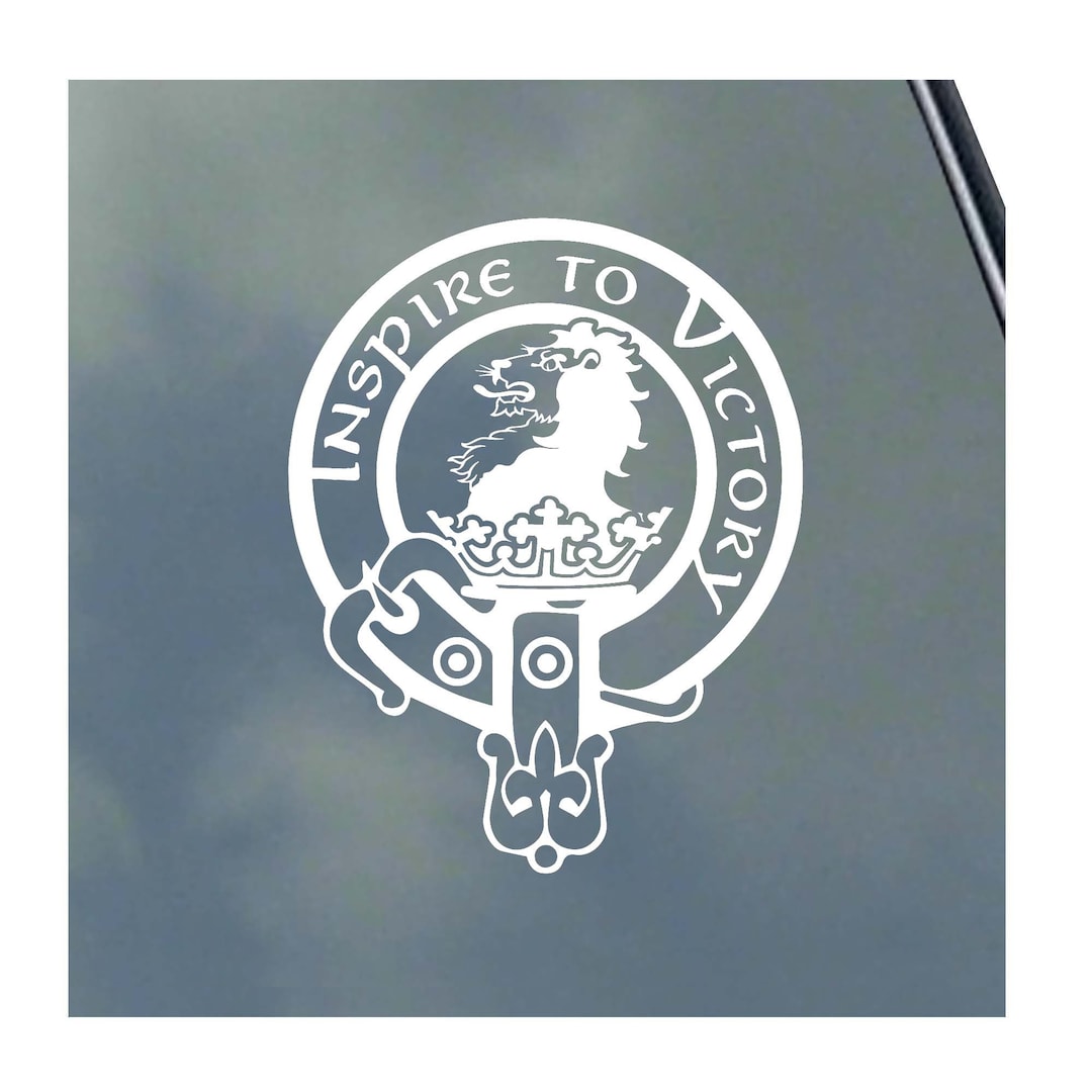 CURRIE family Of Macmhuirich Clan Vinyl Sticker / Decal Tartan Family ...