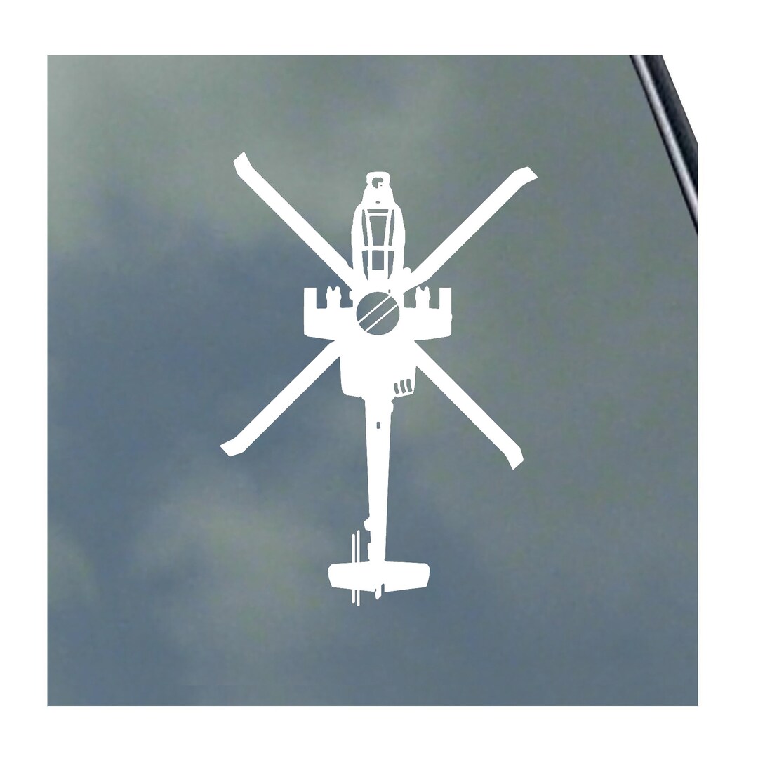 AH-64D Apache Longbow Pilot Top Vinyl Sticker Decal Crew Army Guardian ...
