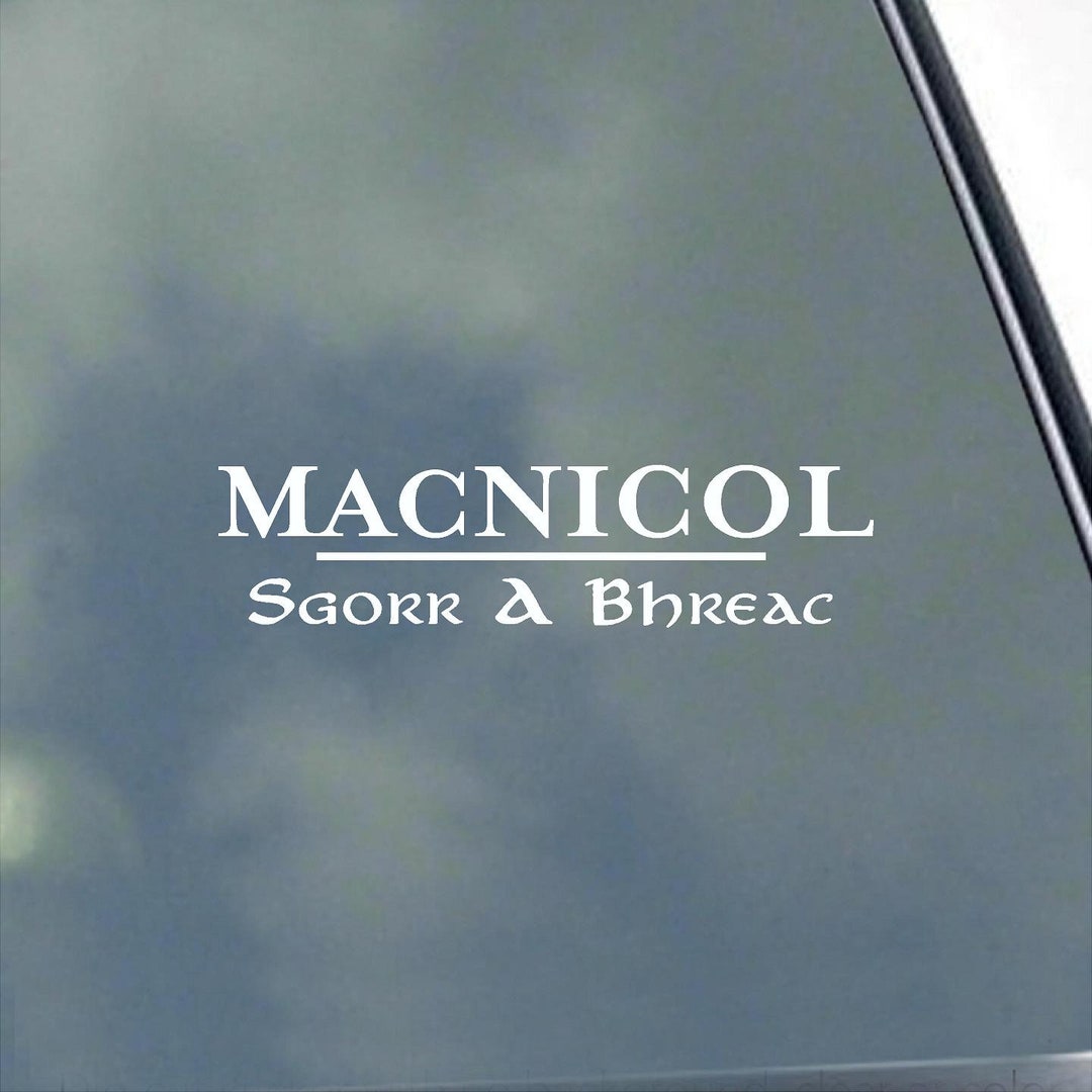 Macnicol Clan Macneacail Line Vinyl Sticker Decal Truck Car Computer ...