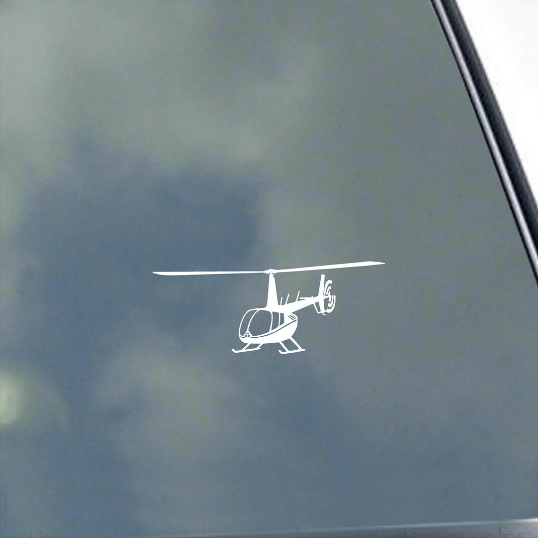 Robinson R44 Pilot in Flight Vinyl Sticker Decal Light Utility ...