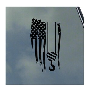 CRANE FLAG Vinyl Sticker Decal Operator Heavy Construction - Etsy