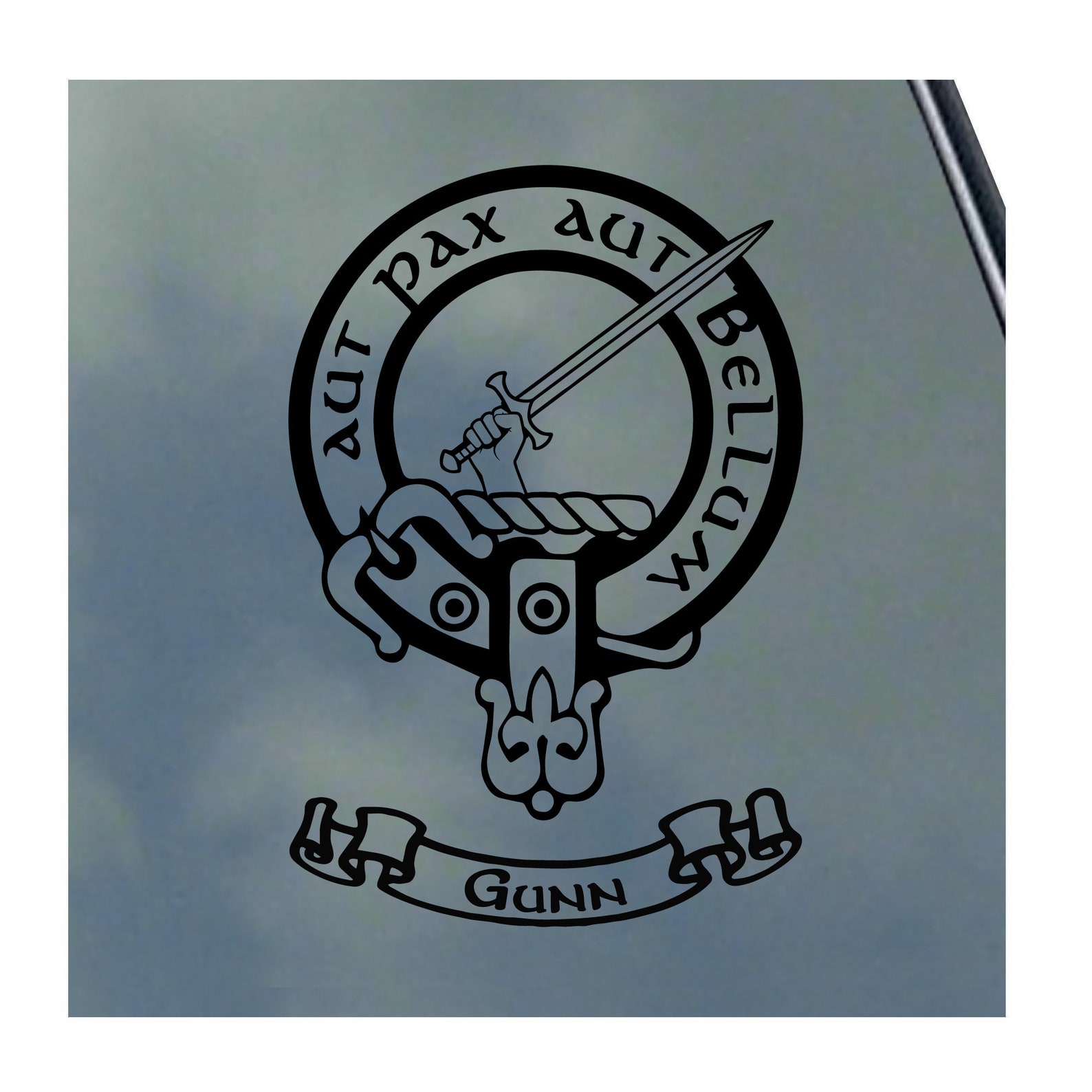 GUNN CLAN CREST Vinyl Sticker Truck Car Window Laptop Computer - Etsy