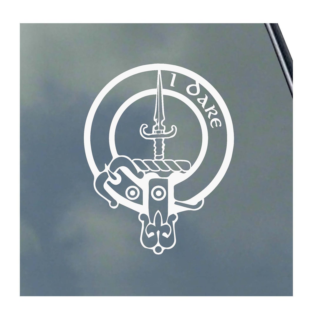 DALZIEL CLAN CREST Vinyl Sticker Truck Car Computer Scottish Drummann ...