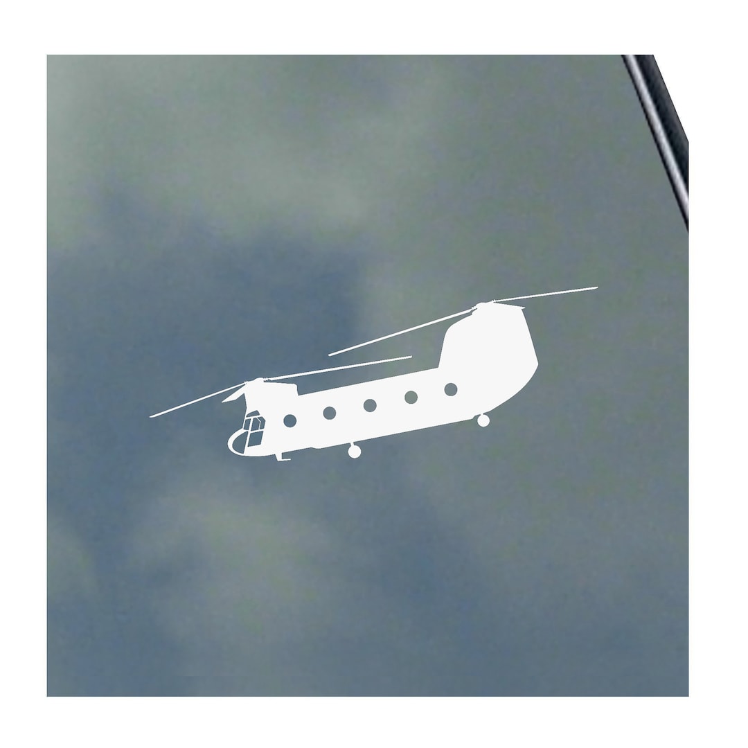 CH-47 Chinook Pilot Side View Vinyl Sticker Decal Army Veteran Vietnam ...