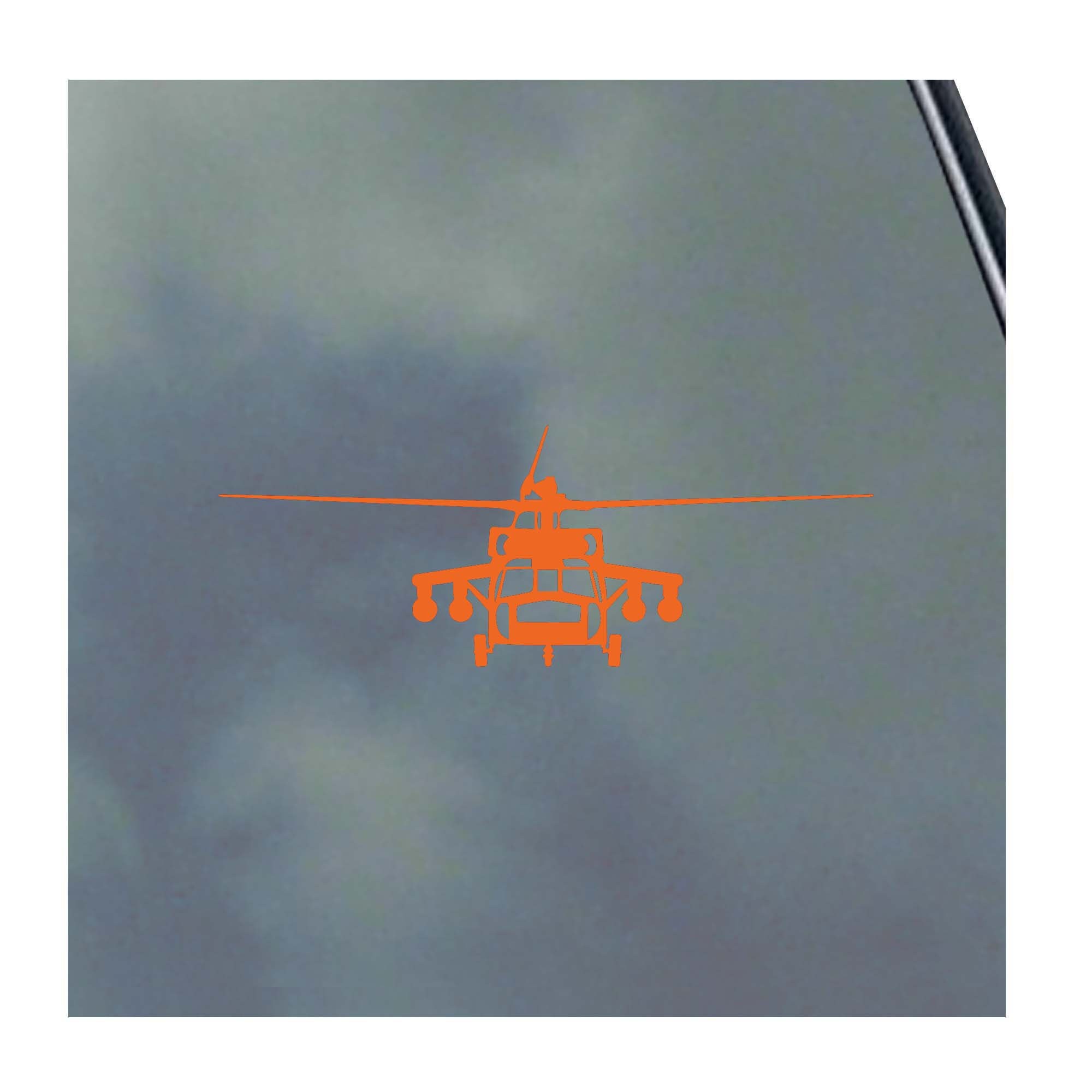 UH-60 BLACK HAWK Pilot Front View With Side Tanks Vinyl Sticker Decal ...