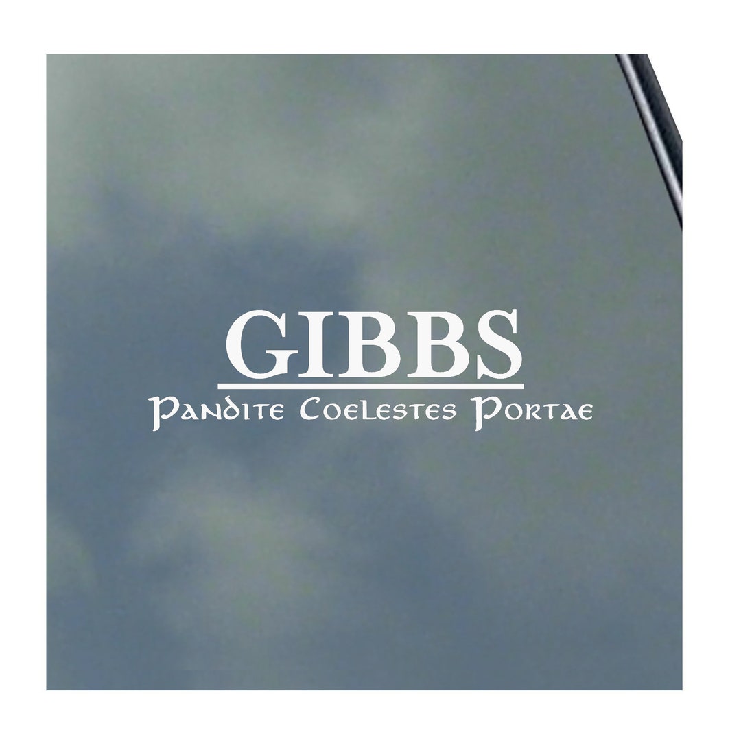 GIBBS (gibson) Scottish Clan Line Text Vinyl Sticker Truck Car Computer ...