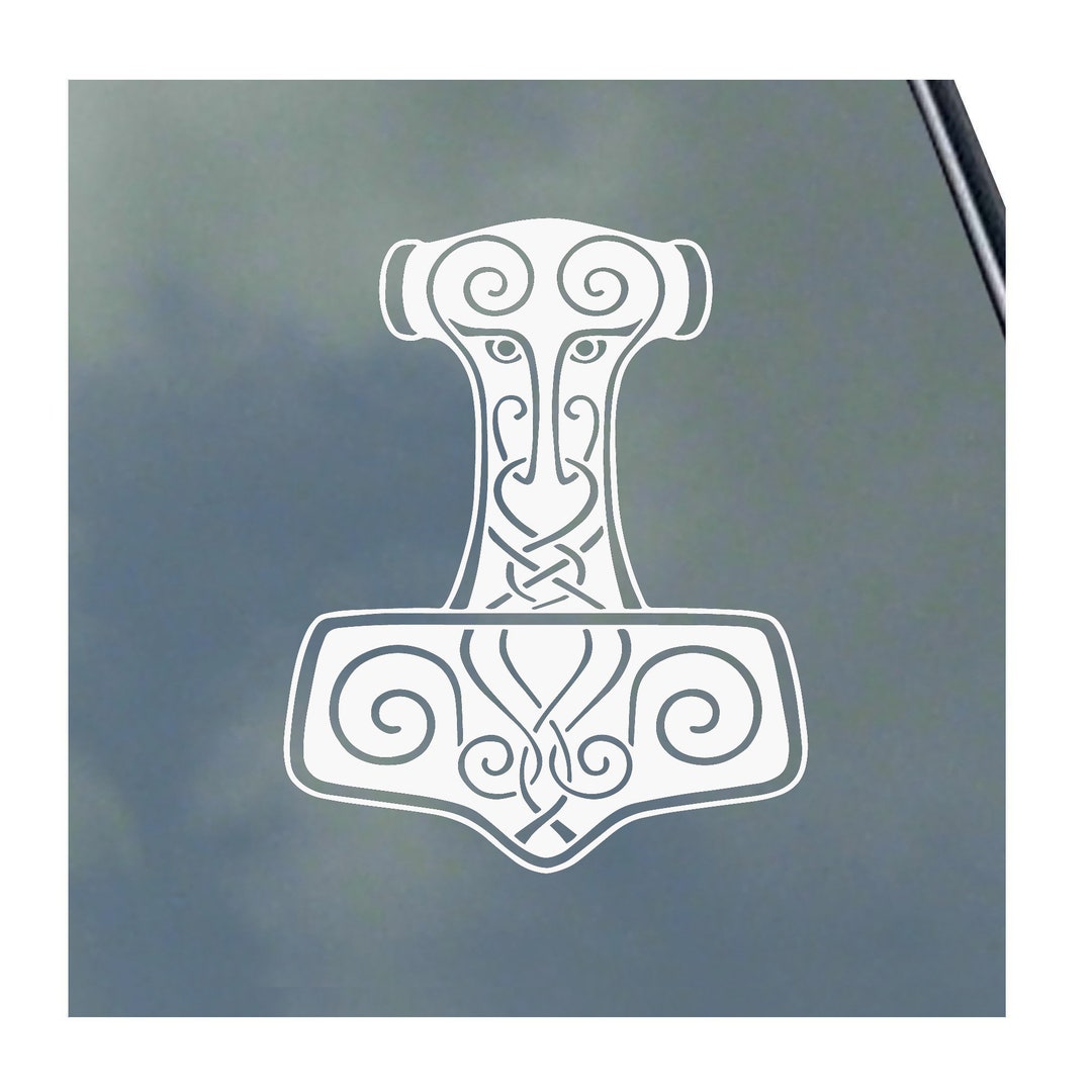 Mjolnir Celtic Vinyl Sticker Decal by KLO Graphics Asatru Loki Thor ...
