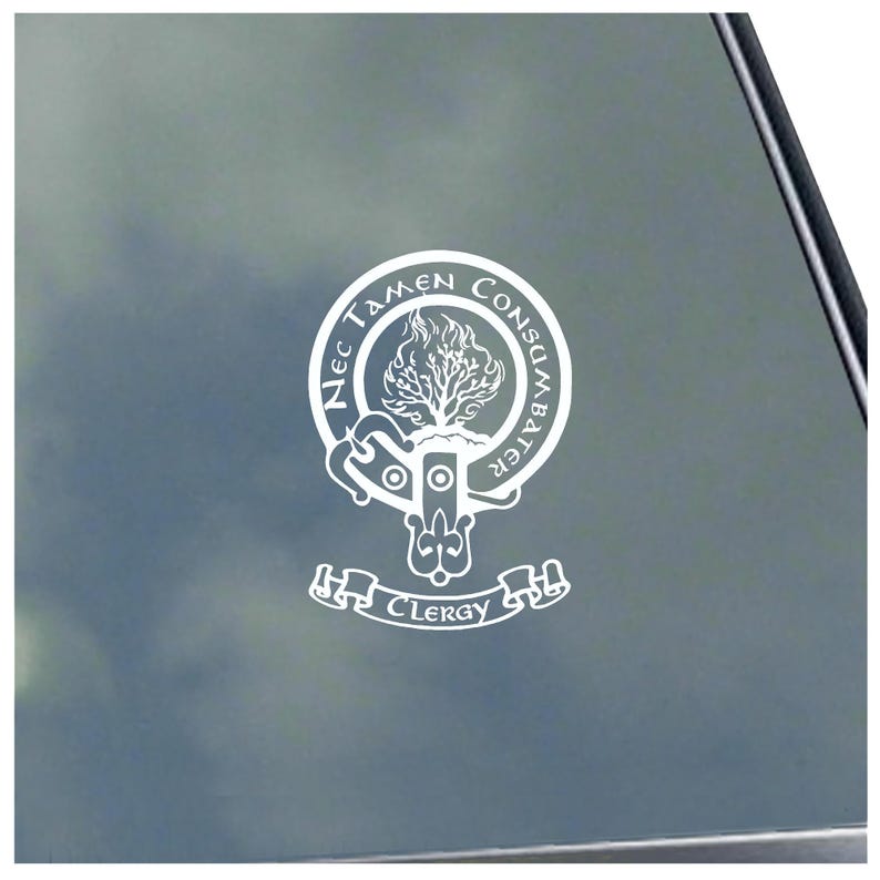Clergy Scottish Clan Crest Vinyl Sticker Decal by KLO Graphics Highland ...