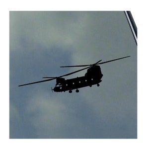 CH-47 Chinook Pilot Side View in Flight Vinyl Sticker Decal Army ...
