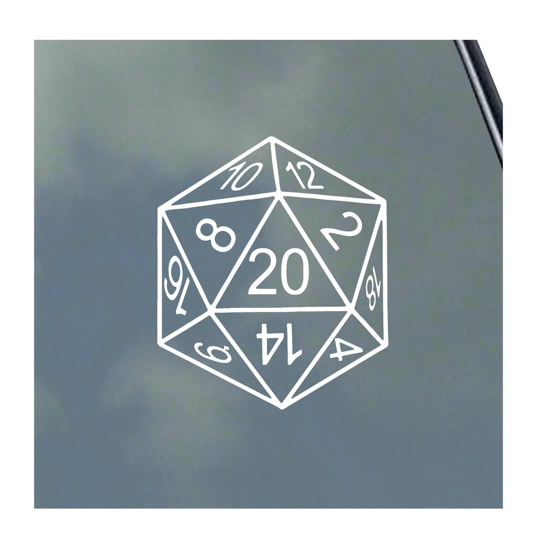 20 SIDED DICE Line Vinyl Sticker / Decal Roleplaying Game Role - Etsy