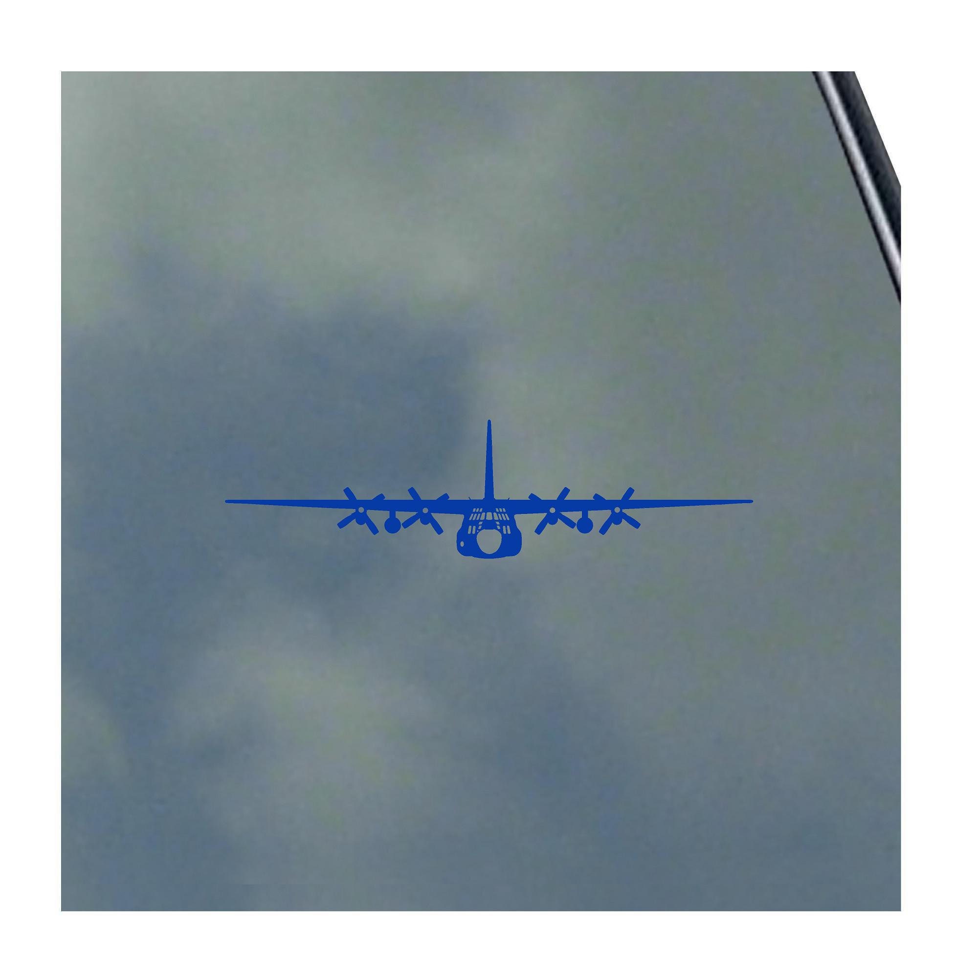 C-130H HERCULES Pilot Front View With Auxiliary Tanks Vinyl Sticker ...