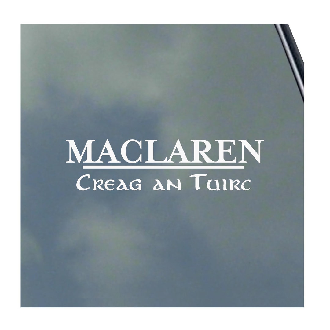 MACLAREN CLAN CREST Line Vinyl Sticker Decal Truck Car Computer ...