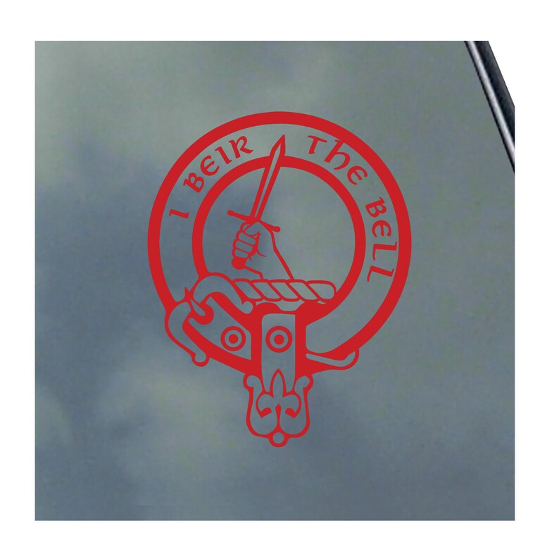 BELL CLAN CREST Vinyl Sticker for Truck Car Window Laptop iPad Computer ...