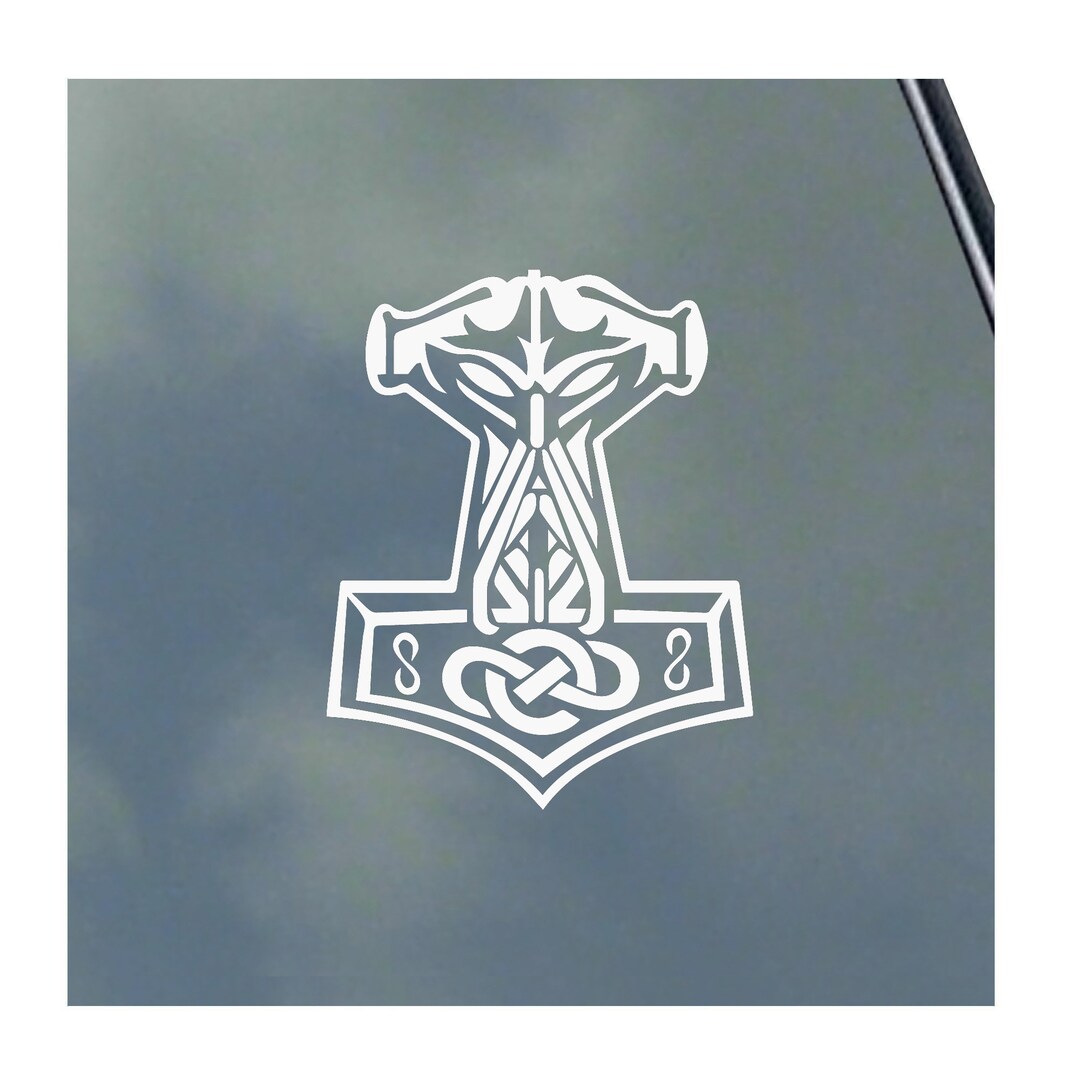 Mjolnir Vinyl Sticker Decal Asatru Loki Thor Odin Gods Pagan - Etsy