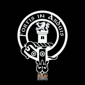 MIDDLETON CLAN CREST Vinyl Sticker Truck Car Computer Scottish Tartan ...