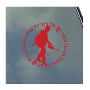 WILDLAND FIREFIGHTER Vinyl Sticker Decal Proud Fireman Wildfire ...