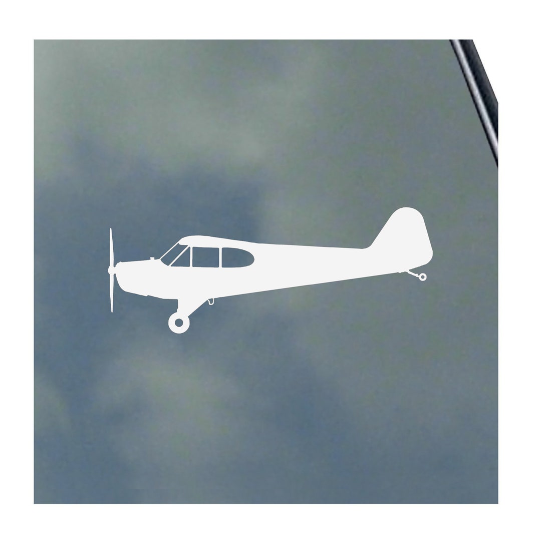 J-3 Cub Pilot Side Vinyl Sticker Decal J3 Bush Flying Banner Glider ...