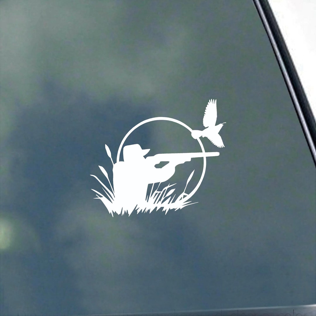 Quail Hunter Vinyl Sticker Decal by KLO Graphics Flushing Duck Pheasant ...