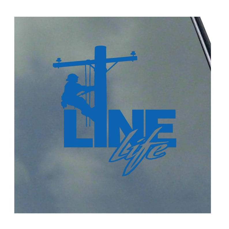 LINE LIFE POLE Vinyl Sticker Decal Lineman Lineworker - Etsy