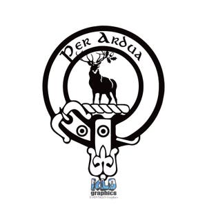 MASTERTON CLAN CREST Vinyl Sticker Truck Car Computer Scottish Tartan ...