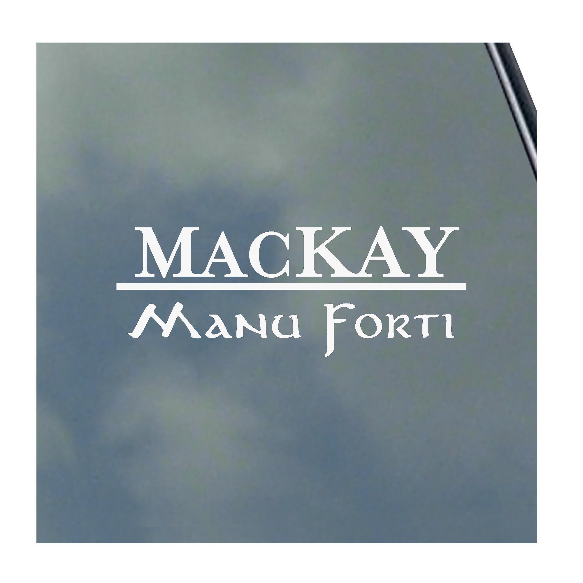 MACKAY CLAN CREST Line Vinyl Sticker Decal Truck Car Computer Scottish ...