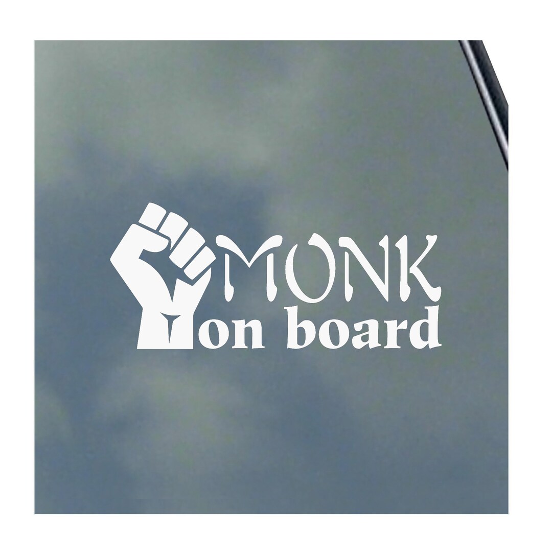 Monk on Board Vinyl Sticker Decal Roleplaying Game Role Play Fantasy ...