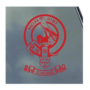 CLELAND Clan Vinyl Sticker / Decal Tartan Family Crest - Etsy