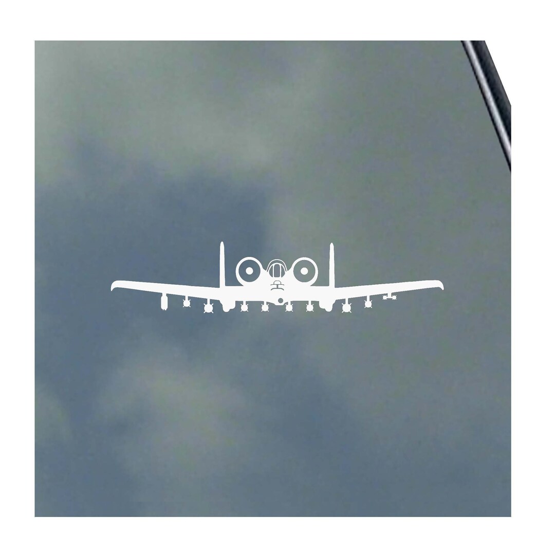 A-10 THUNDERBOLT II Pilot Crew Front View Vinyl Sticker Decal Air Force ...