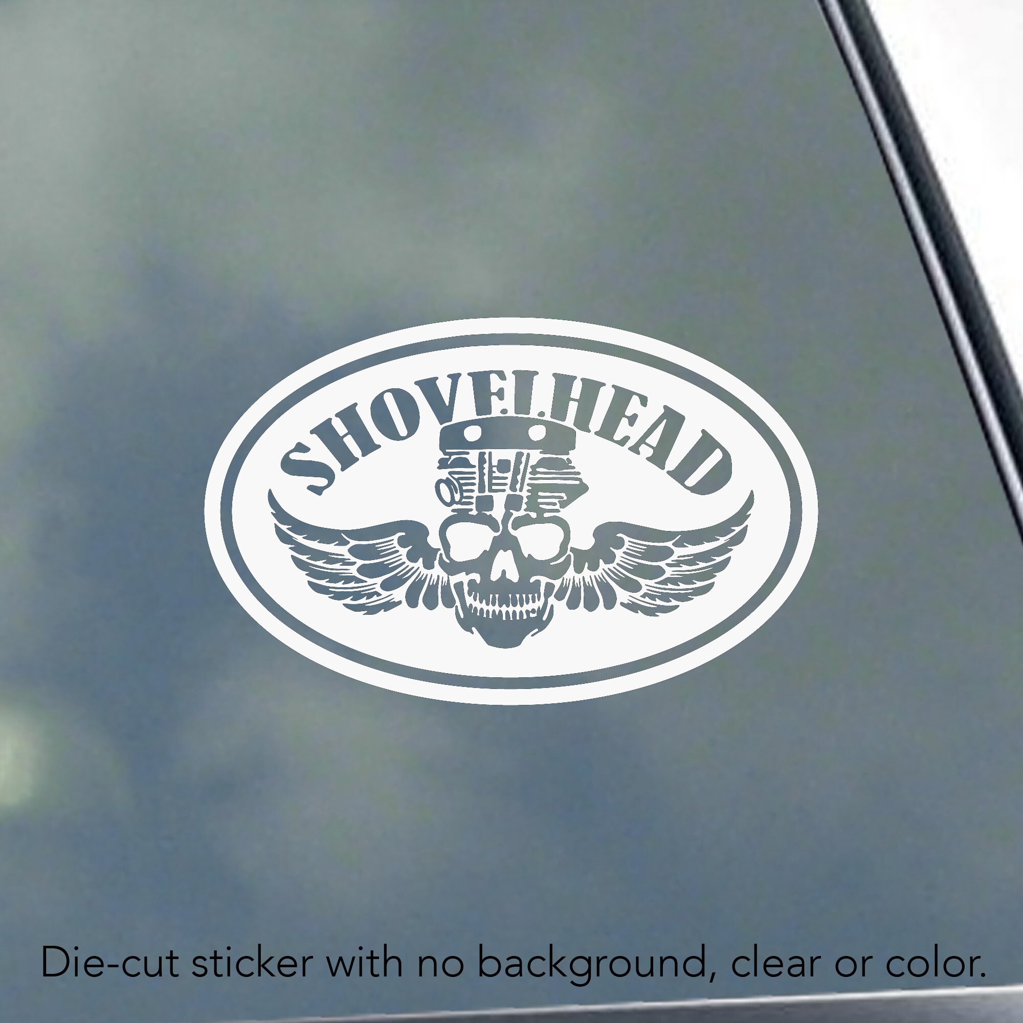 SHOVELHEAD SKULL Vinyl Sticker Decal for Harley Fans | Etsy