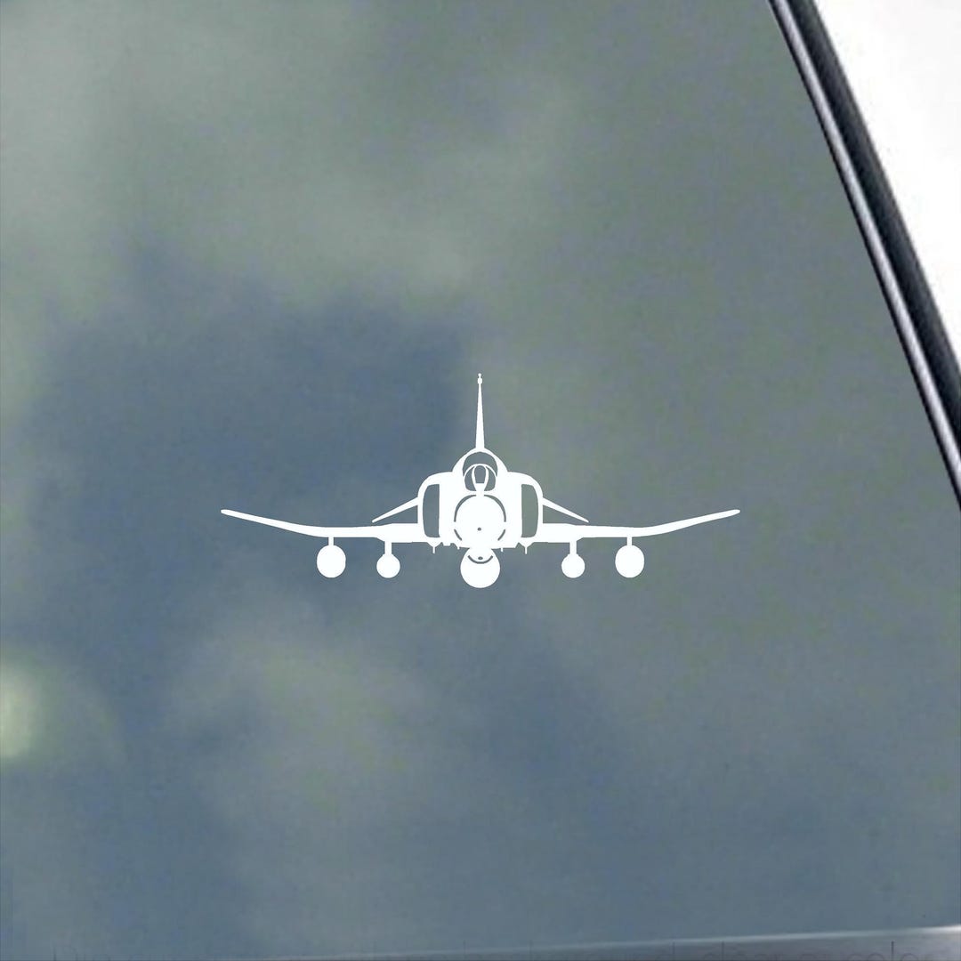 F-4E Phantom II Pilot Front With 3 Tank Travel Pod Configuration Vinyl ...