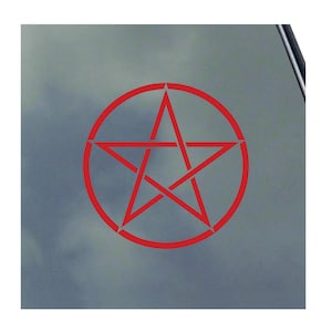 Pentagram Circle Thin Vinyl Sticker Decal Pagan Gods Druid Pentacle - Etsy