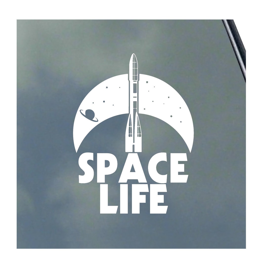 Space Life Vinyl Sticker Decal Worker Spacecraft Lab Experiment ...