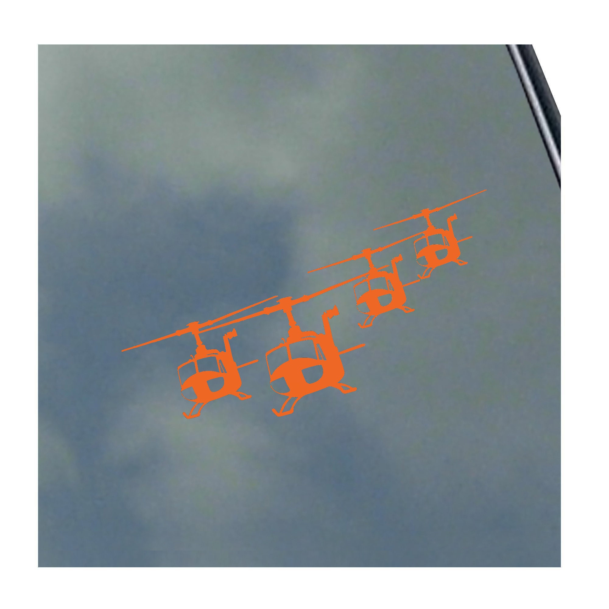 HUEY HELICOPTERS in FLIGHT Top View Vinyl Sticker Decal Military Army ...