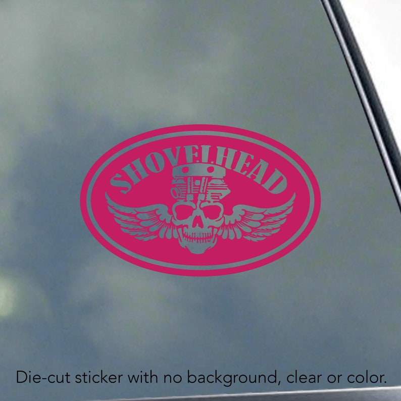 SHOVELHEAD SKULL Vinyl Sticker Decal for Harley Fans | Etsy