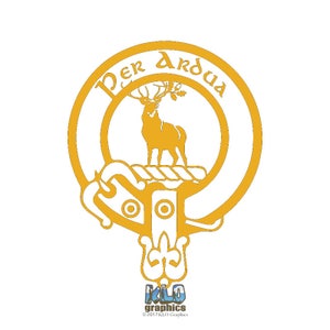 MASTERTON CLAN CREST Vinyl Sticker Truck Car Computer Scottish Tartan ...