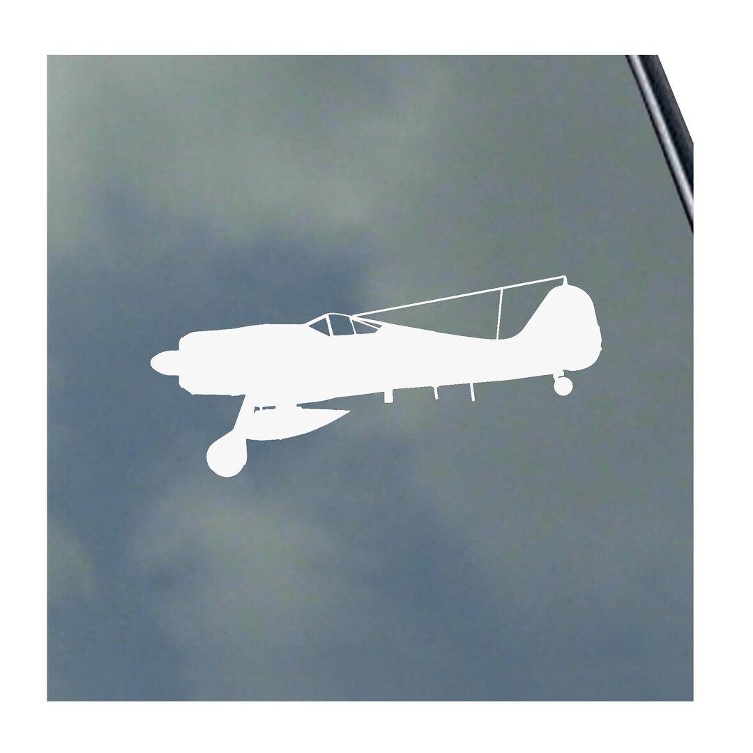 Focke-wulf Fw 190 Pilot Side View Vinyl Sticker Decal WWII Warbird Army ...