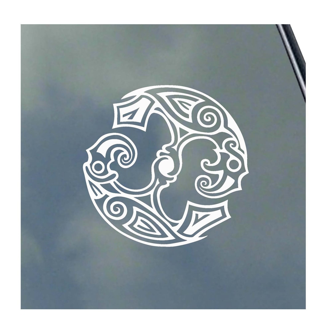 HUGINN and MUNINN Circle Vinyl Sticker Decal Asatru Norse Thor Gods ...