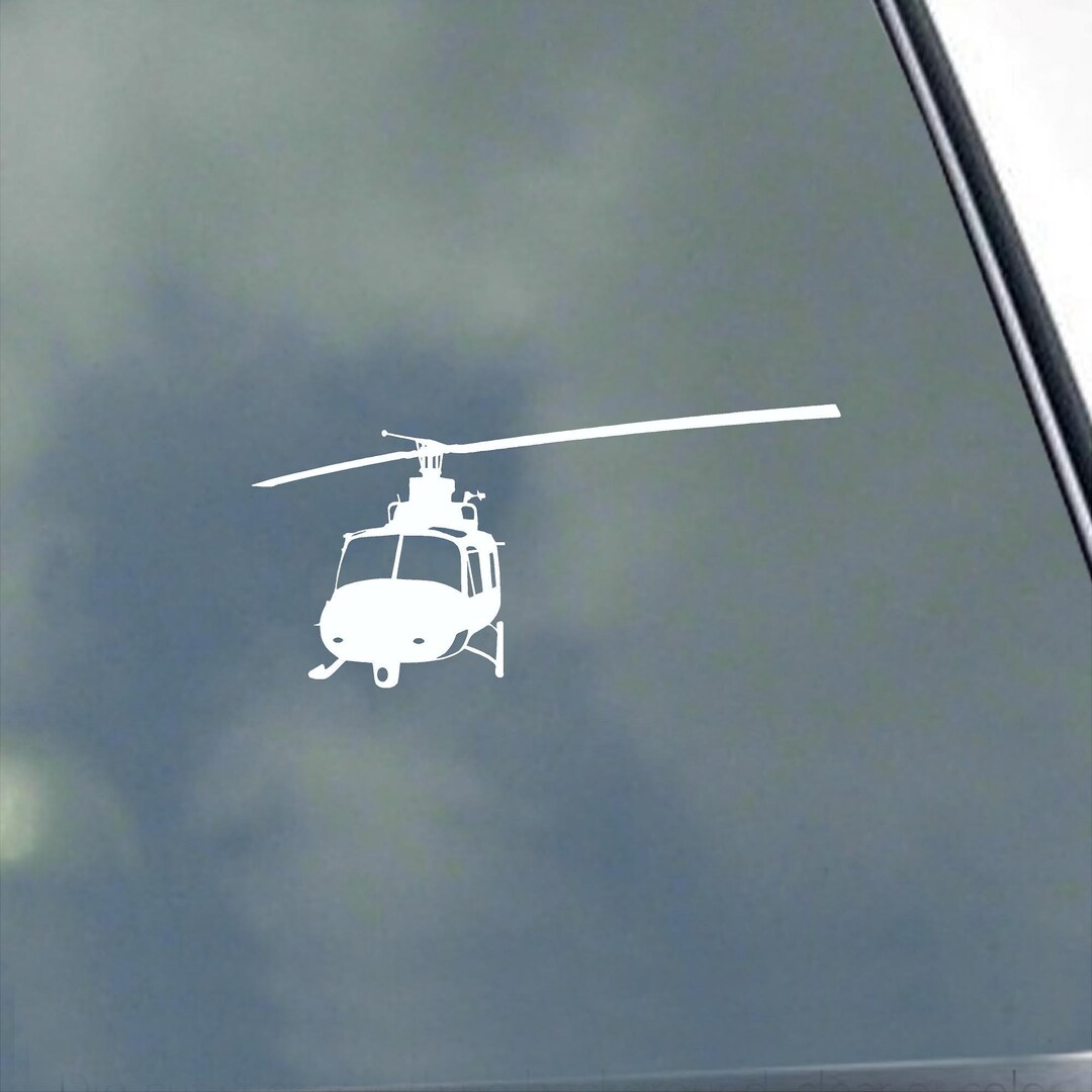 UH-1 Huey Helicopter Pilot Vinyl Sticker Decal Military Army Pilot Air ...